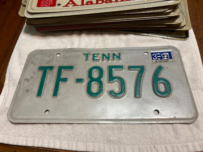 Vintage 1991 Tennessee License Plate TF-8576 | eBay