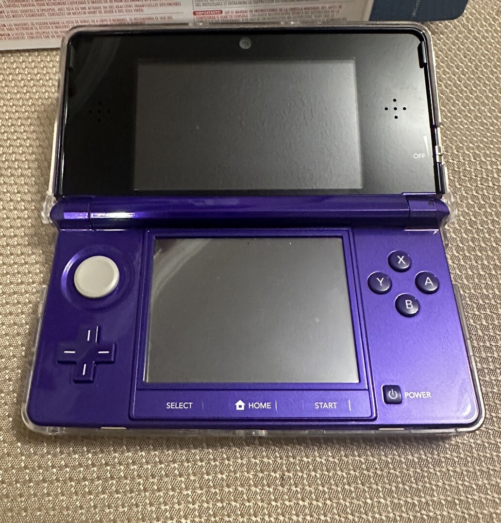Nintendo 3DS Midnight Purple Portable Gaming Console Very Good With ...