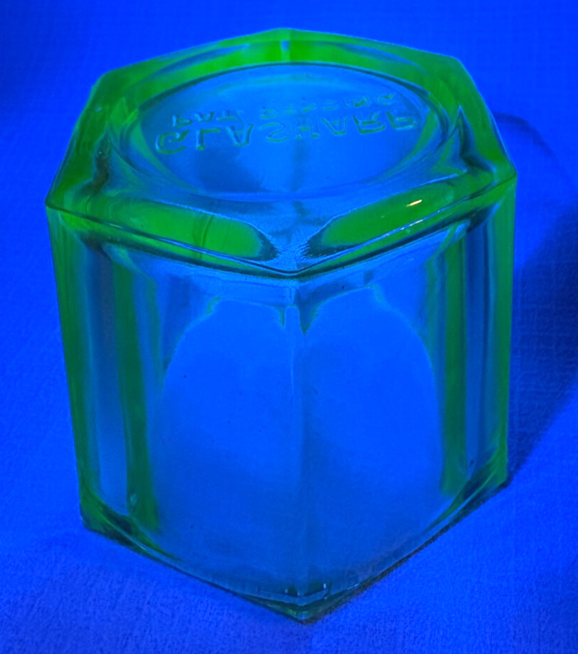 RARE Vintage GLASHARP Uranium Green Glass Razor Sharpener-PAT PENDING ...