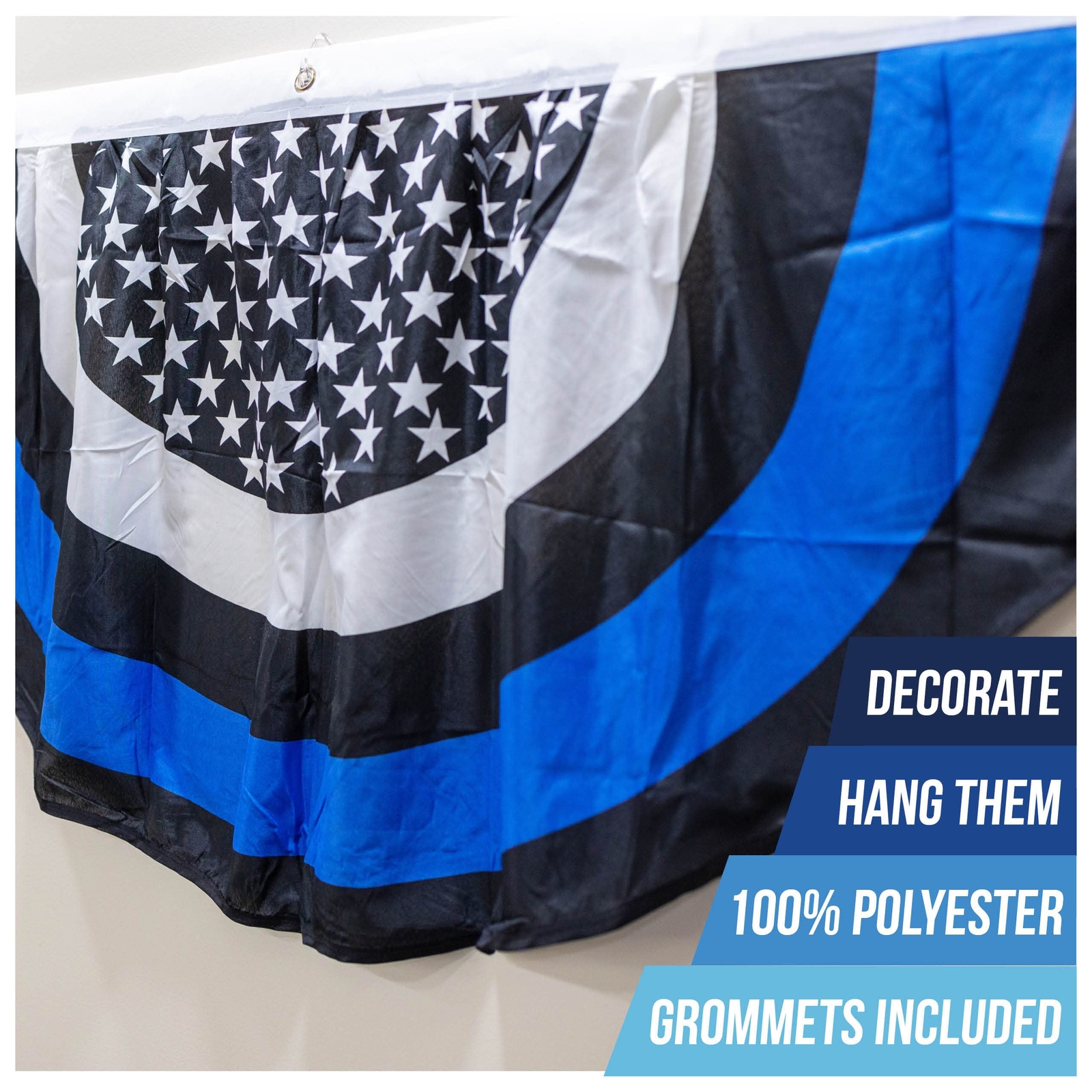 Iconikal Thin Blue Line Police Bunting, 4 x 2-Feet, 3 Pack | eBay