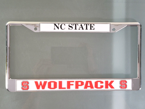 NC STATE WOLFPACK NCAA Metal Chrome License Plate Frame. NEW! | eBay