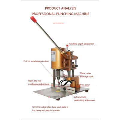 DK-150 Electric Tag Punching Machine Loose-Leaf Voucher Paper Desktop ...