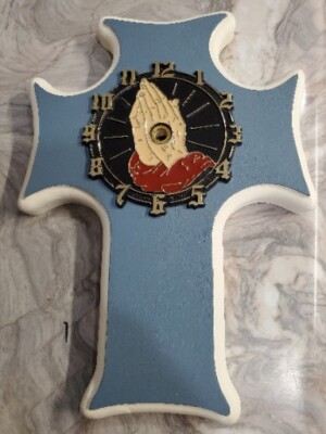 Praying Hands Solid Wood Cross Clock 10"×7" Project, Just Add Clock ...