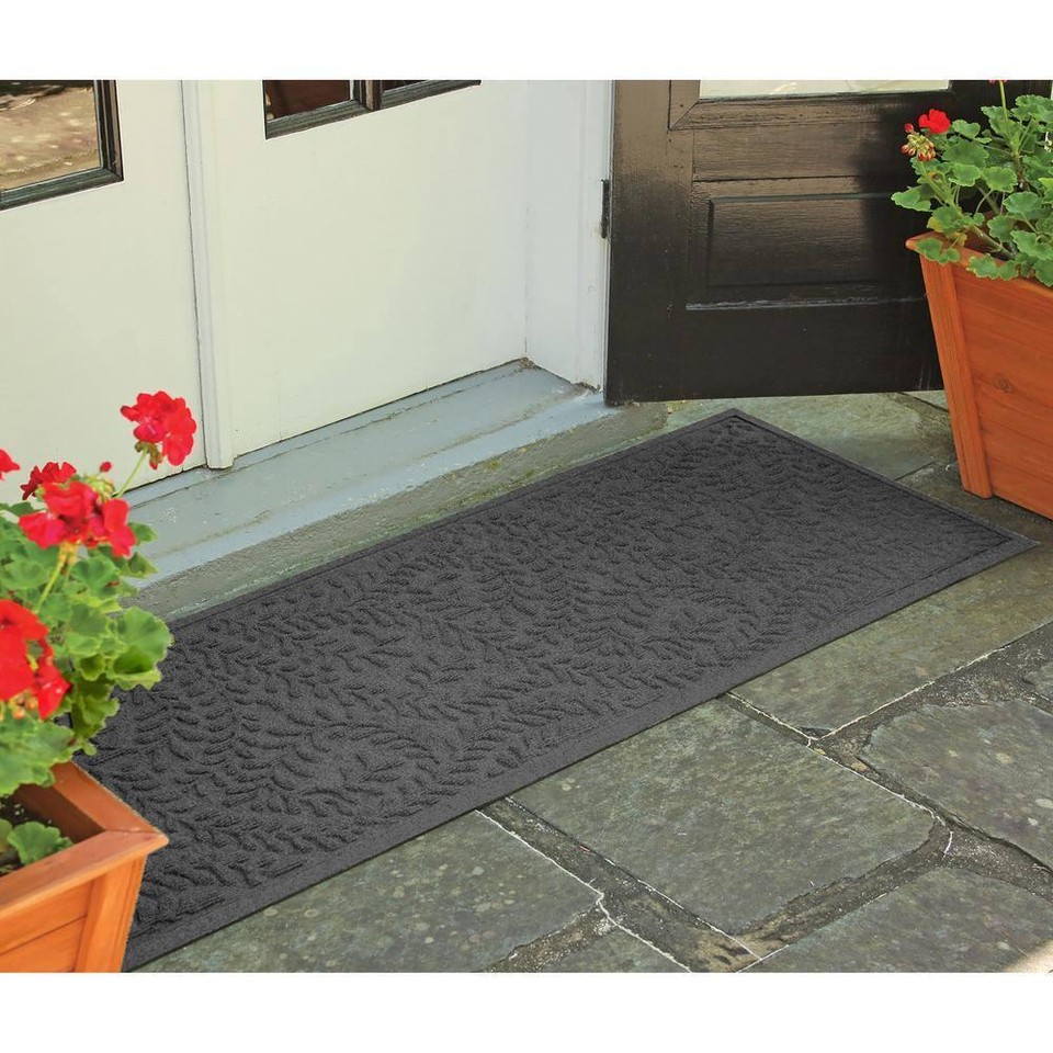 Bungalow Flooring Door Mat 35" L x 98" W Rectangle Non-Slip Cleated in ...