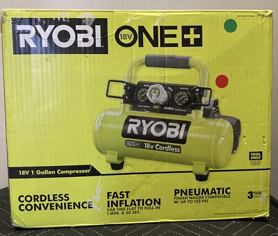 Ryobi P739 18V Horizontal Air Compressor Tool Only Open Box 33287175796 ...