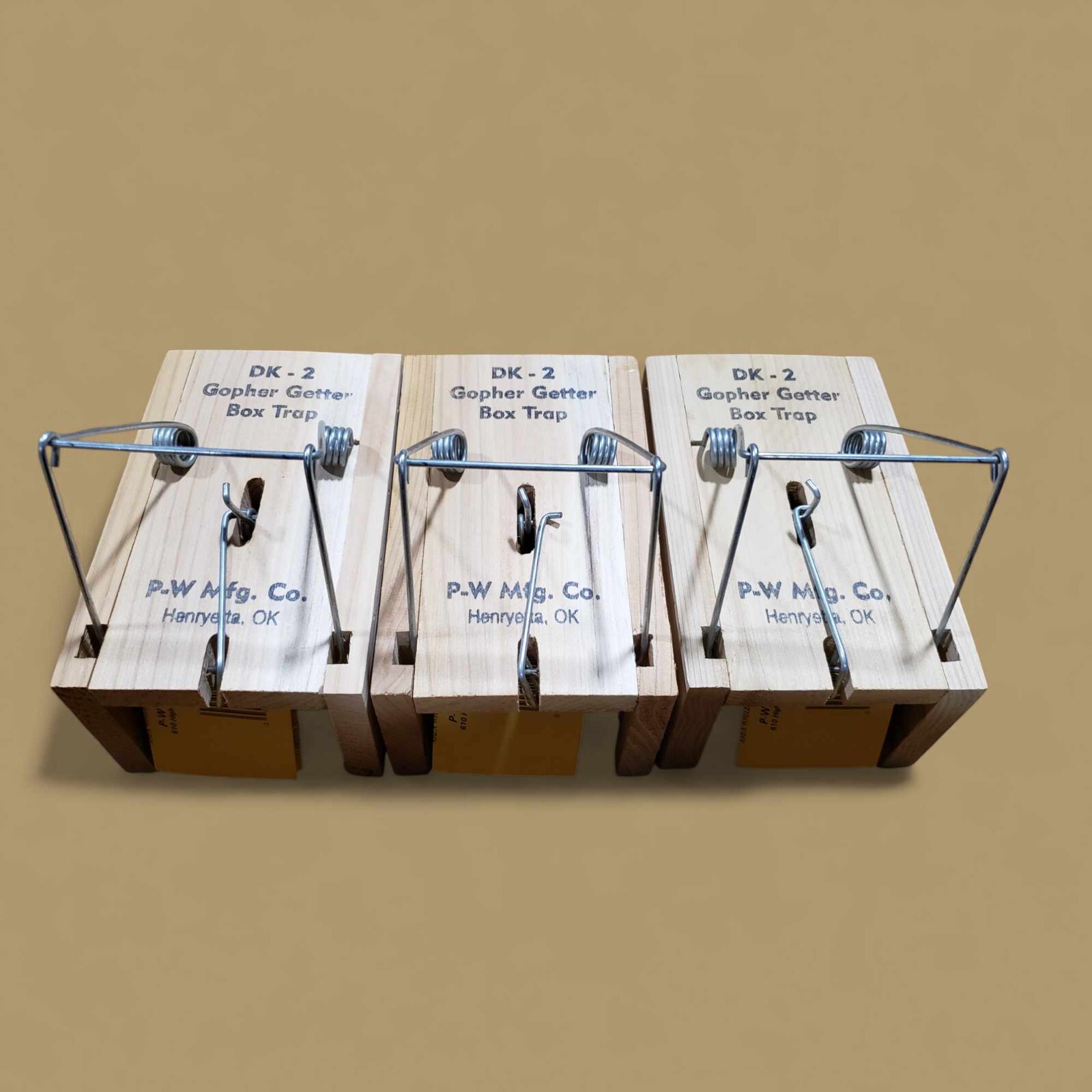 3 DK-2 Death Klutch Gopher Getter Box Mole Trap Trapping Mole Ground ...