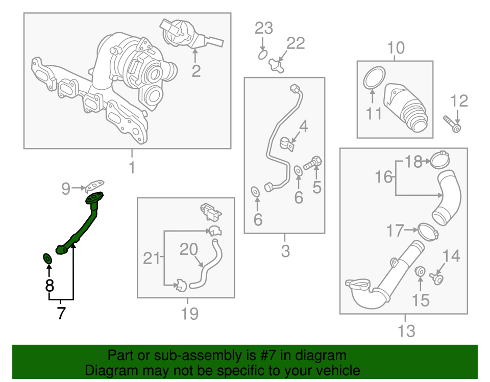 Genuine Volkswagen Oil Return Line 04L-145-736-H | eBay