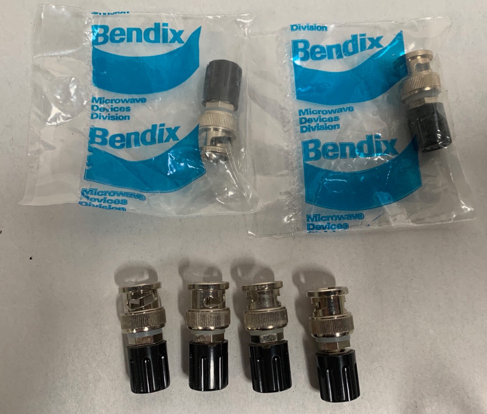 Lot "6" Bendix 2048-2 BNC to Black Binding Post Banana Plug Connector ...