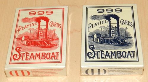 STEAMBOAT 999 PLAYING CARDS NEW SEALED SET BLUE & RED DECK | eBay