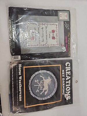 2 Vintage Creations Net Darning Kit # 957 & The Floral Collection #9002 ...