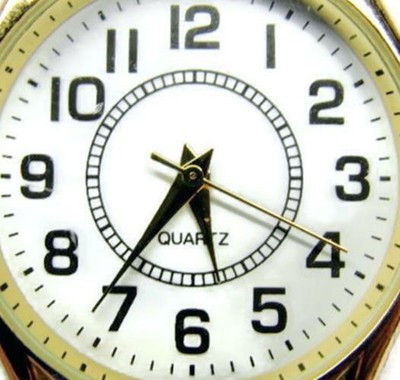 FMD Analog White Face Brown Faux Leather Quartz New Battery Runs Woman ...