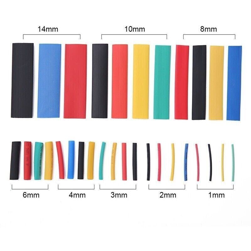 328pc Assorted Heat Shrink Cable Wire Tubing Tube Sleeve Kit Car ...