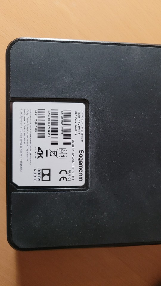 Sagemcom DIW362 UHD Bright Blue Set Top Box | eBay.de