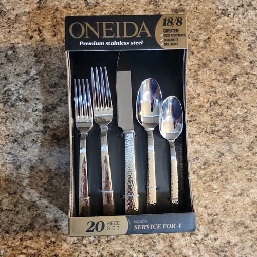 Oneida Monoa 20-Piece Stainless Steel Flatware Set (Service for 4) | eBay