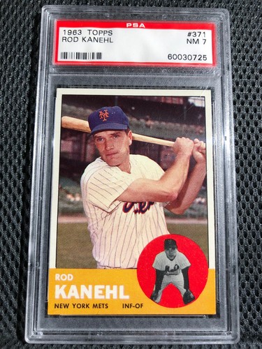 1963 TOPPS #371 ROD KANEHL PSA 7 NM NEW YORK METS | eBay