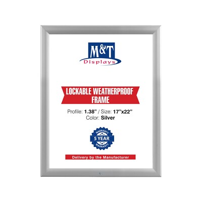 Lockable Weatherproof Front Loading Snap Poster Picture Frame Aluminum ...