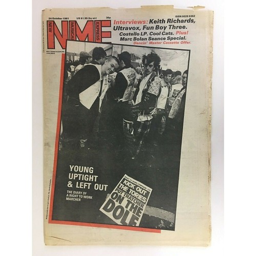 NEW MUSICAL EXPRESS NME MAGAZINE 24 OCTOBER 1981 ULTRAVOX, FUN BOY ...