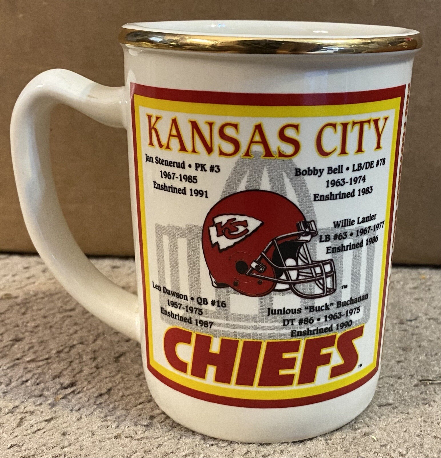 Pro Football Hall Of Fame Series Kansas City Chiefs Stein Cup Mug Len ...