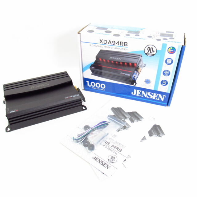 Jensen XDA94RB 4 Channel MOSFET 1000 Watt Amplifier - Black for sale ...