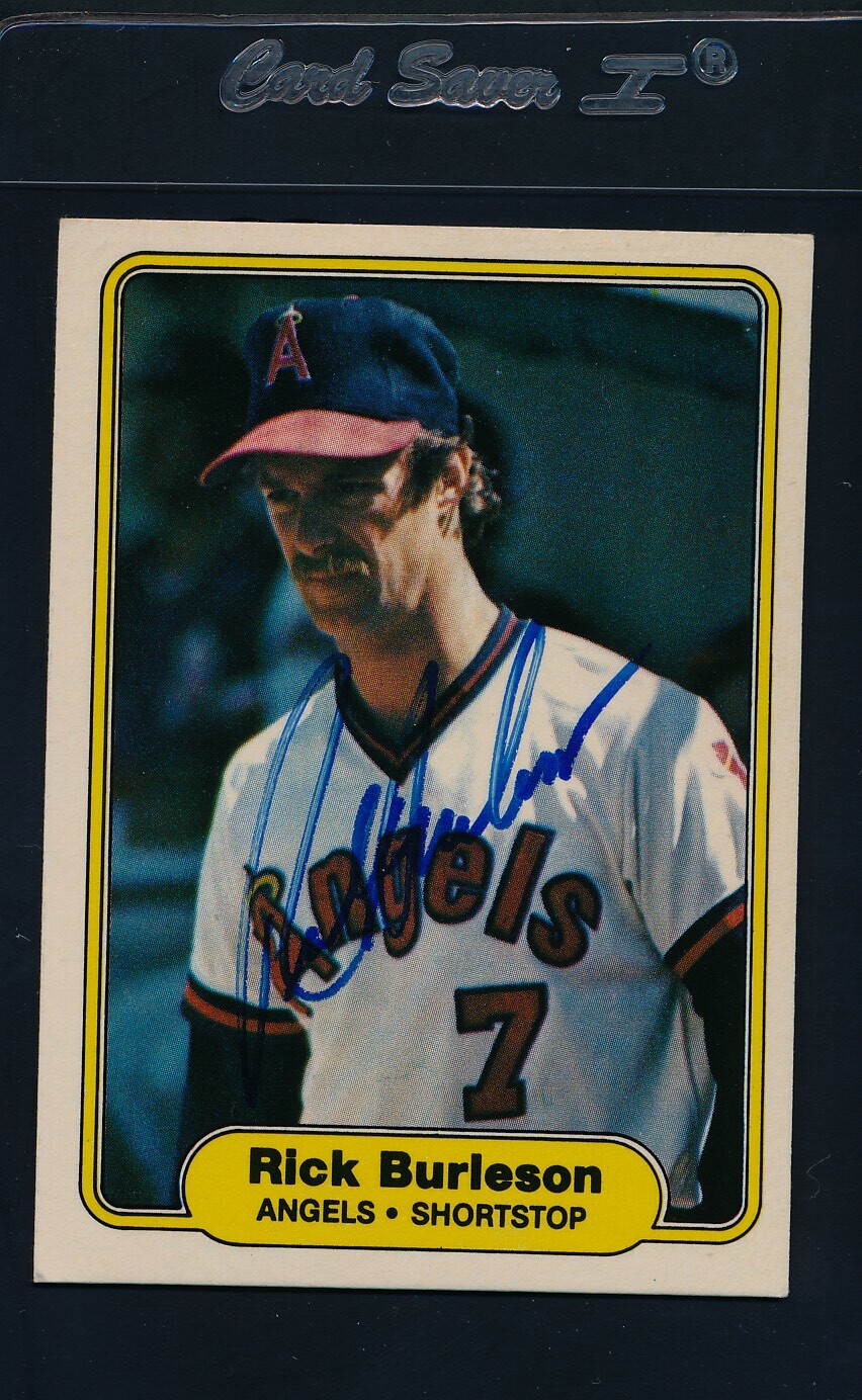 1982 Fleer #453 Rick Burleson Angels Signed Auto *27278 | eBay