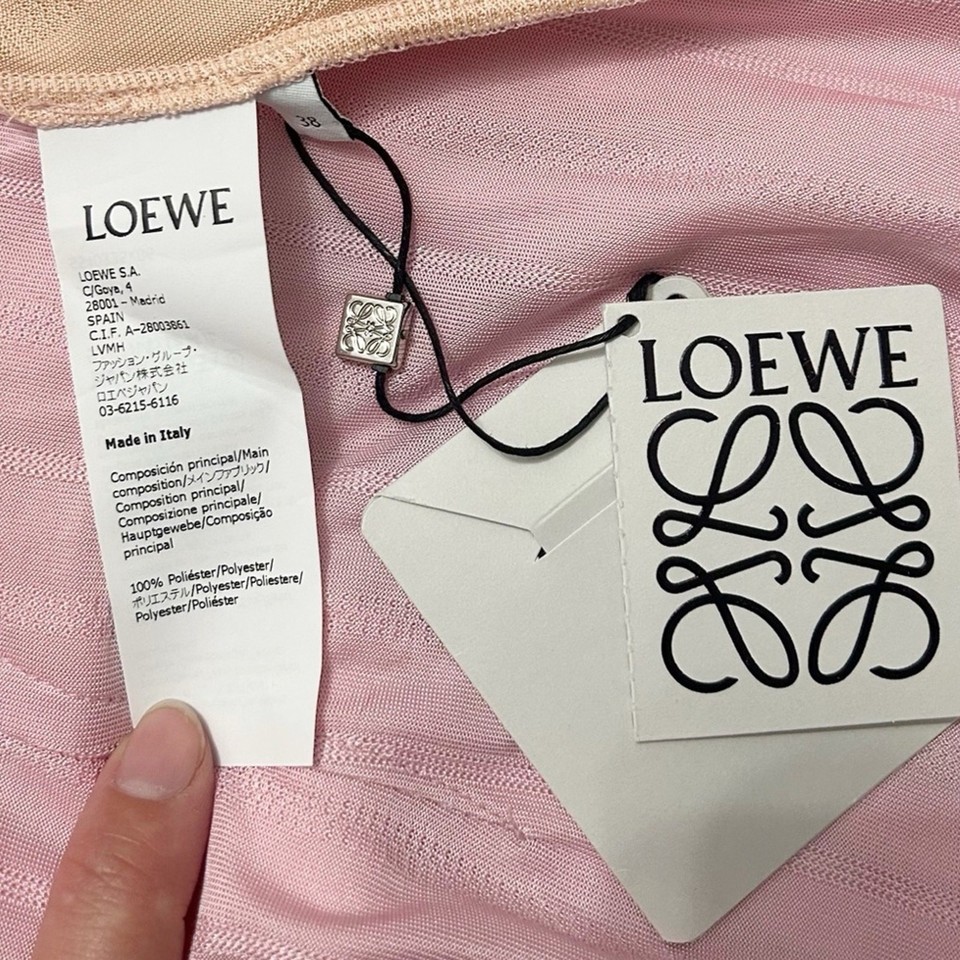 NEW Loewe Runway Pink Orange Pastel Striped Flowy Wrap Dress Size FR 38 ...