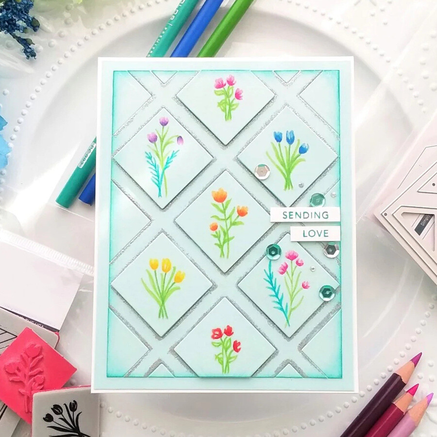 Lattice Rectangle Background Frames Metal Cutting Dies Stencils ...
