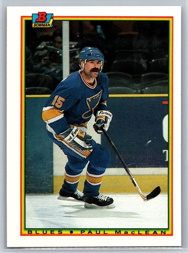 1990-91 Bowman Paul MacLean St. Louis Blues #18 | eBay