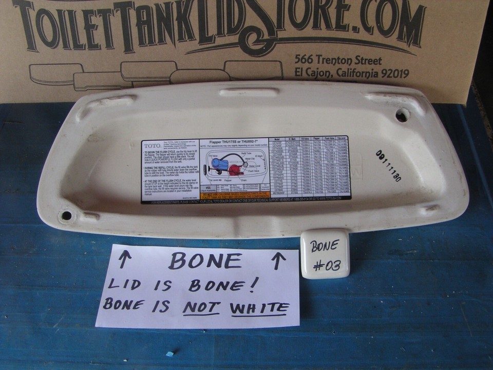 TOTO CST706 Carusoe Toilet Tank Lid TCU706CR BONE Color #03 Model ST706 ...