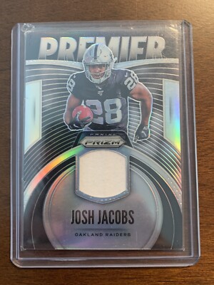 JOSH JACOBS Oakland Raiders 2019 RC Panini Prizm Premier Jersey Raiders ...