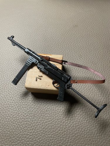 Handmade WWII MP 40 Submachine Gun Toy 1:6 Scale Metal Gun Weapon Mini ...
