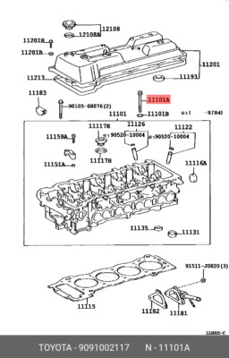 Genuine OE cylinder head bolt, 9091002117 for TOYOTA 90910-02117 | eBay