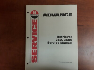 Advance Retriever 360, 3600 Service Manual | eBay