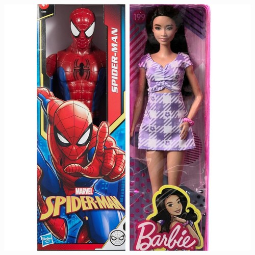 (2)Marvel Spider-Man,Barbie Tall MJ Hero Spider-Man 1/6 Scale, sibling ...