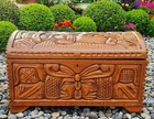 AZTEC TRUNK vtg mayan indian wood carving tribal tiki carving spanish ...