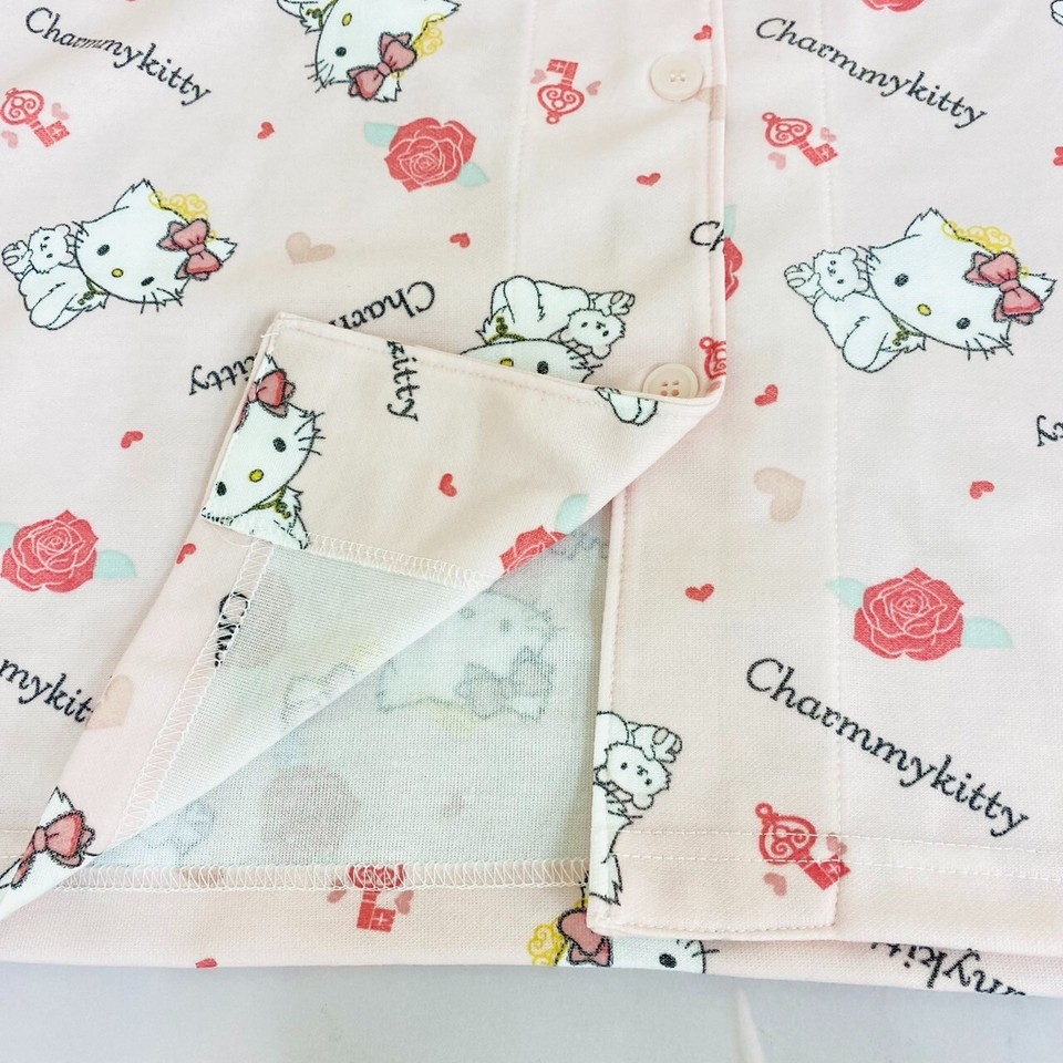Sanrio Charmmy Charmy Kitty Pajamas Dress L Long Sleeve Pink Cat Rose ...