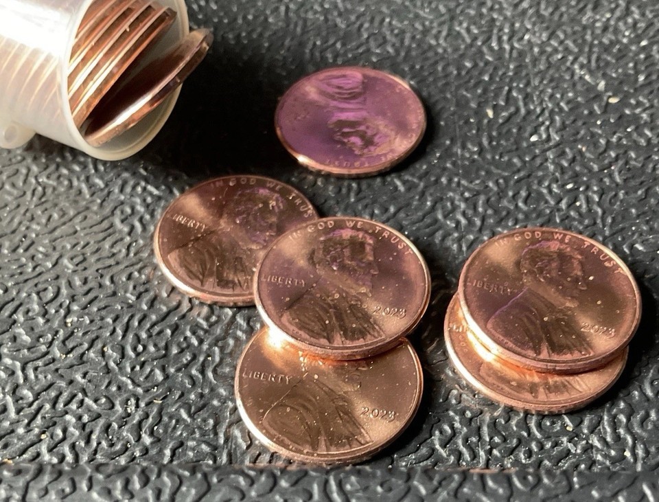 2023 P Lincoln Cent Error Coin$ A Full Roll Of (50) Coins/Extra (V ...