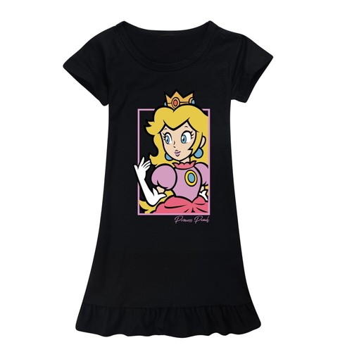 Princess Peach Nightwear Super Mario Girls' Nightdress - Cute Gaming ...