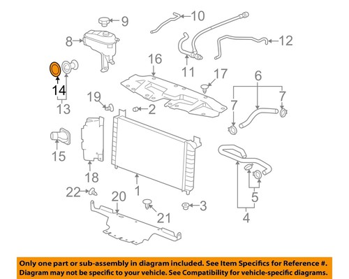 GM OEM 03-24 Avalanche Cooling Radiator Components-Thermostat Seal ...