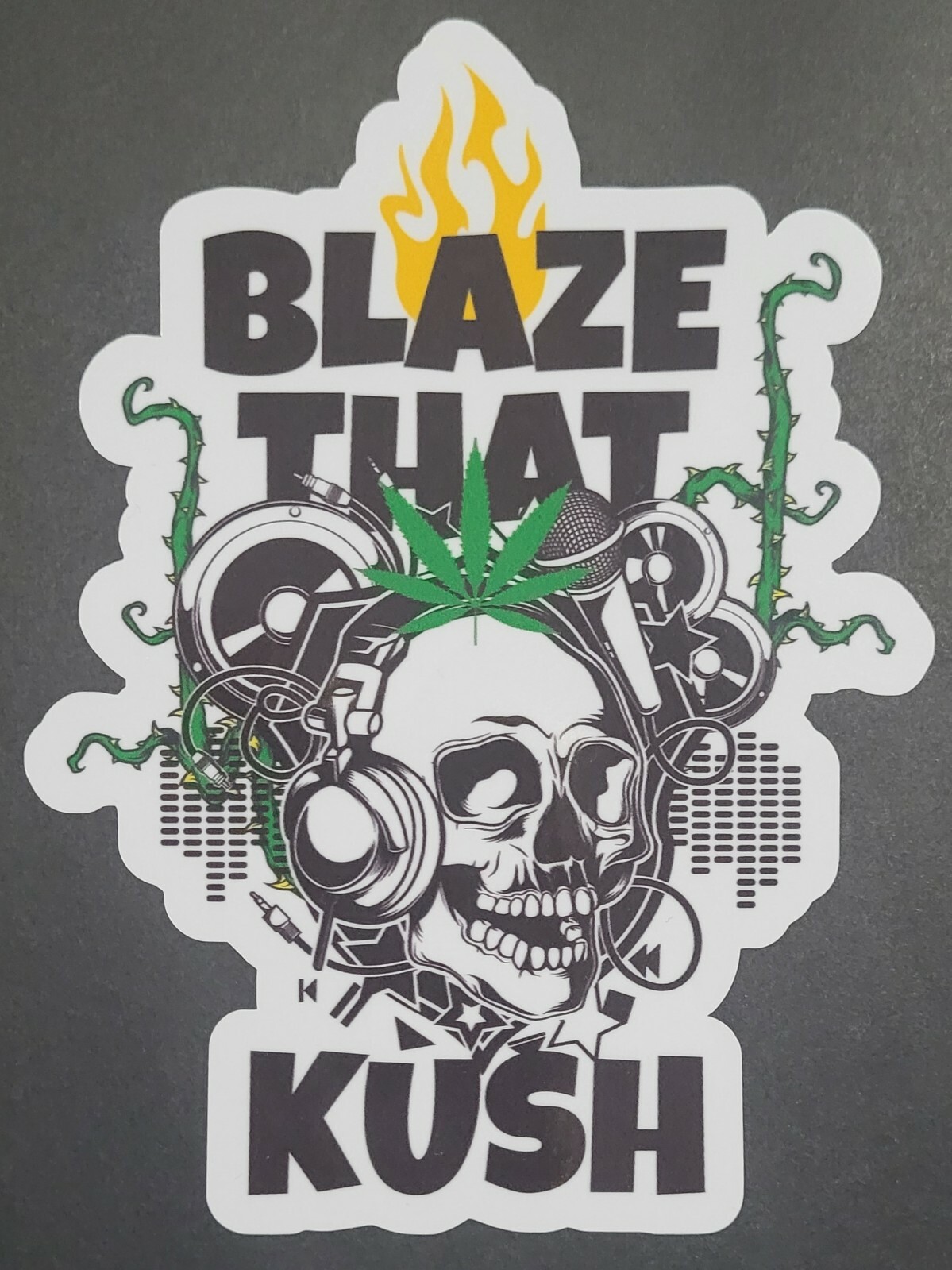 blaze-that-kush 10cm x 14cm Vinyl Sticker / decal Windows Automotive ...