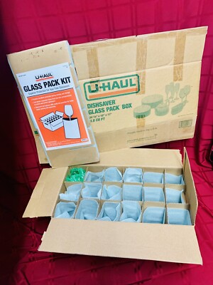 2-U-Haul Glass Pack Kits w/ Matching Box Storage Moving | eBay