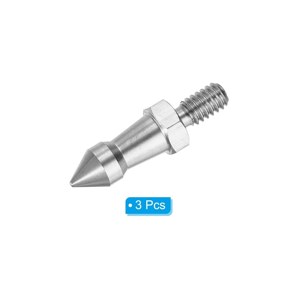 1/4 Inch Thread Tripod Spike 3 Pack Camera Tripod Ground Spike Screw ...