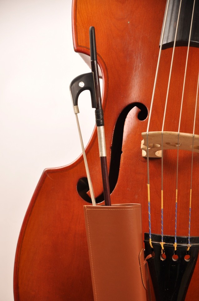 Double Bass Bow Quiver & Bass Bow Case Detroit leather Upright bass bow ...