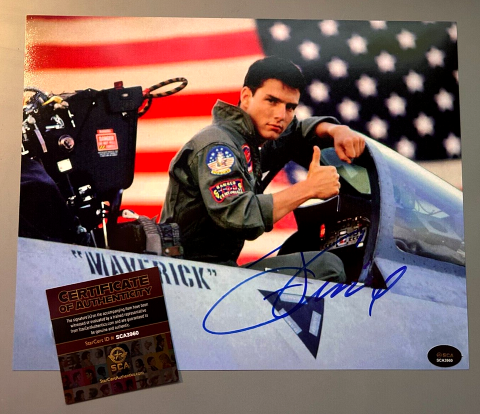 TOM CRUISE (TOP GUN "Maverick") Signed 8x10" Authentic Autograph w/COA ...