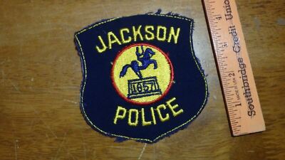 VINTAGE JACKSON MICHIGAN POLICE DEPARTMENT OBSOLETE PATCH BX Z#1 | eBay