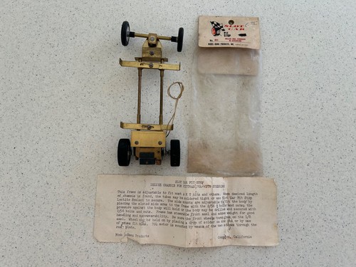 VINTAGE 1/25 SCALE NOS MODEL RAMA ADJUSTABLE BRASS CHASSIS w/ PITTMAN ...