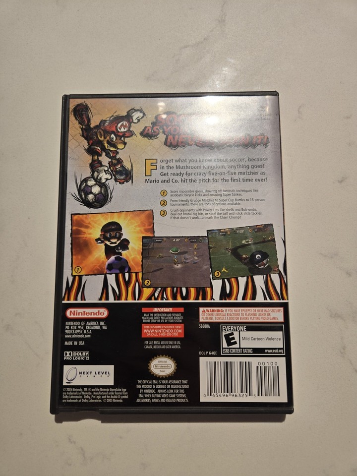 Super Mario Strikers (Nintendo GameCube, 2005) Case Box And Manual ...