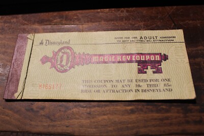 DISNEYLAND TICKET BOOK MAGIC KEY COUPON BOOK W/ 8 TICKETS | eBay