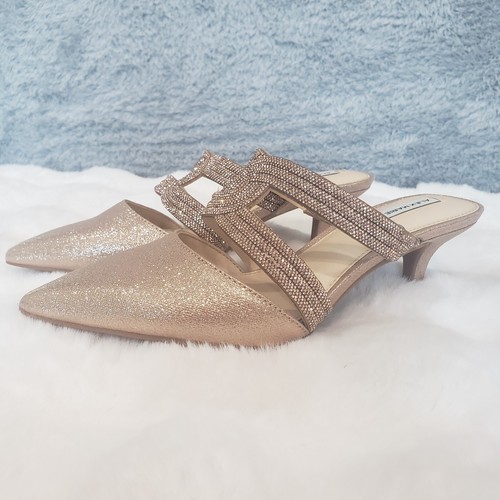 Alex Marie Brielle Shimmer Rhinestone Banded Dress Mules Size 6.5 NEW ...