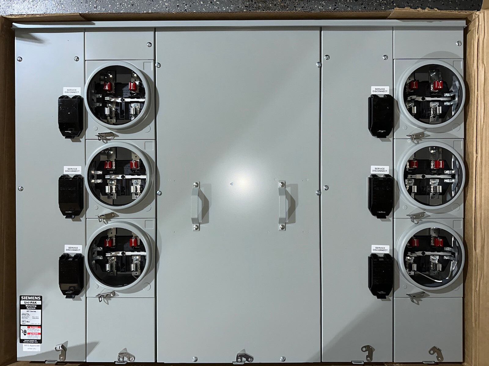 Siemens 800 Amp 6-Gang (225A Position) Ringless 1-Phase 4/5Jaw 3Wire ...