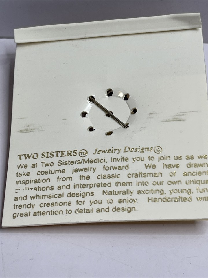 Vtg Two Sisters Lauren and Leah Handcrafted Brooch - Costume | eBay